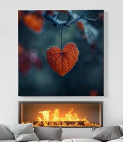 Obraz na plátně - Srdce, konec podzimu FeelHappy.cz Velikost obrazu: 60 x 60 cm