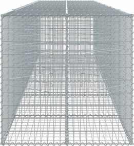 Gabionový koš s víkem 600 x 100 x 100 cm pozinkované železo 3295200