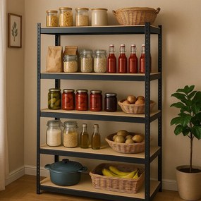 TRENDIE Regál černý 180x90x40cm