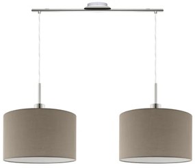 Eglo - LED  Lustr na lanku TUNJA 2xE27/60W/230V taupe