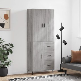 Skříň highboard šedá sonoma 69,5 x 34 x 180 cm kompozitní dřevo 3195921