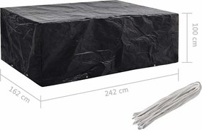 Plachty na zahradní nábytek 2 ks 8 oček 242 x 162 x 100 cm 279131