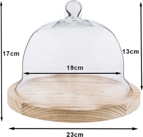 Podnos na potraviny s poklopem - Ø 23*17 cm