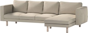 Potah na pohovku IKEA Norsborg 4-místná se šezlongem barva béžová látka pletený vzor