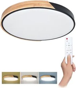 Solight LED osvětlení s dálkovým ovladačem Polia dub, černá / 46W / 32