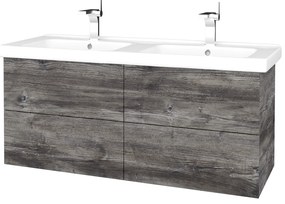 Dřevojas Koupelnová skříň VARIANTE SZZ4 125 (umyvadlo Harmonia) Varianta: N01 Bílá lesk / N08 Cosmo