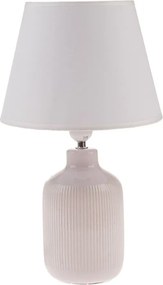 Krémová stolní lampa s textilním stínidlem (výška 41 cm) – Dakls