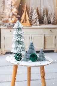 ALBERI - Sada tří stromečků, jedinečná dekorace, kamená šeď