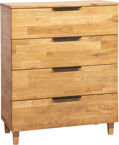 XXXLutz KOMODA, dub, barvy olše, 80/100/40 cm Linea Natura - Komody na nožičkách - 000725004103
