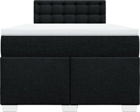 Box spring postel s matrací černá 120x200 cm textil 3285871