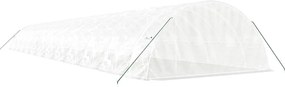 Skleník s ocelovým rámem bílý 120 m² 24 x 5 x 2,3 m 3188104