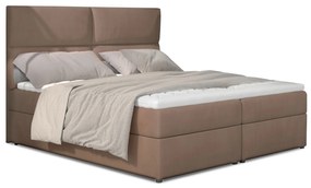 Kontinentální postel 165 cm Alyce (hnědá) (s matracemi). 1027456