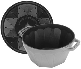 Staub Litinový hrnec s poklicí Cocotte Diamond, Ø 22 cm / 2,8 l, šedá 1020130