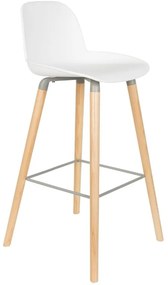 OnaDnes -20% Bílá plastová barová židle ZUIVER ALBERT KUIP 75 cm