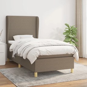 vidaXL Box spring postel s matrací 80 x 200 cm textil [3128323] Barva: tmavě hnědá