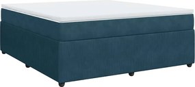 Box spring postel s matrací tmavě modrá 180x200 cm samet 3285660