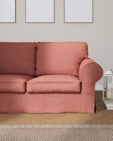 Potah na pohovku IKEA  Ektorp 2-místná, rozkládací, STARÝ MODEL barva hnědá látka pletený vzor