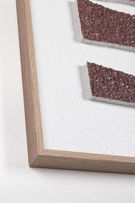 BIZZOTTO Růžový obraz v rámu 80 x 60 cm liniový 0245283