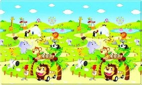 Dwinguler, Oboustranný protiskluzový koberec ZOO – na ven i na doma, 130x190, vícebarevná, dětský pokoj