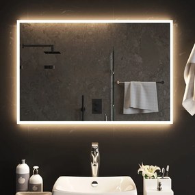 Koupelnové zrcadlo s LED osvětlením 90 x 60 cm - Default Title