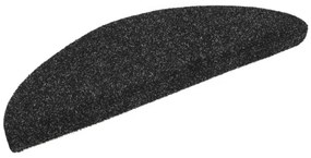 Schodové rohože samolepicí 15 ks 56 x 17 x 3 cm černé, půlkulaté 132692