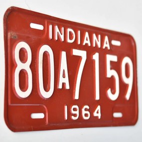 Americká SPZ Indiana 1964 Red 80A7159