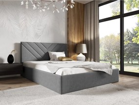 Eka Čalouněná postel LIZA 180x200 cm Barva látky Trinity: Černá (Trinity 2316), Úložný prostor: Bez úložného prostoru