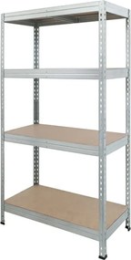 Regál 150x70x30 cm zinkovaný 4-policový, nosnost 700 kg, RIVET