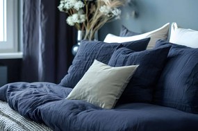 Mušelínové povlečení Navy Velikost: 140 x 220 + 70 x 90