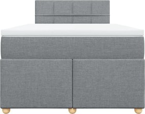 Box spring postel s matrací světle šedá 120x190 cm textil 3288919