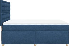Box spring postel s matrací modrá 140x200 cm textil 3291323