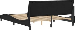Rám postele bez matrace Hanko černý 160 x 200 cm samet 3207857