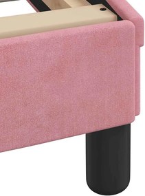 Postel s matrací Dover růžová 200 x 200 cm samet 3208476