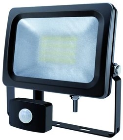 LED venkovní reflektor PIR L/00029 20W černý s pohybovým čidlem