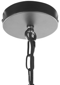 Závěsná lampa kovová černá BASHILO Beliani