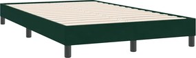 Postel Box Spring bez matrace tmavě zelená 120x220 cm samet 3315870