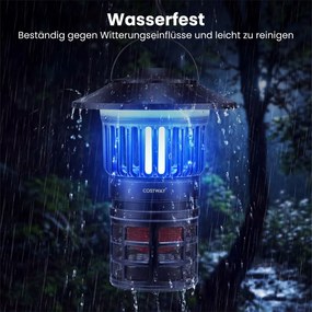 Costway Elektrický hubič hmyzu 2 v 1 Lampa proti komárům s LED světlem USB
