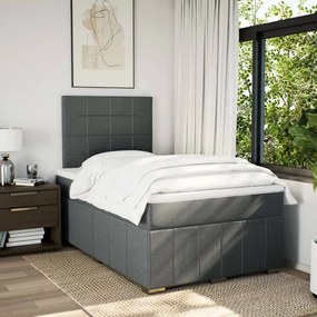Box spring postel s matrací tmavě šedá 120x190 cm textil 3293908