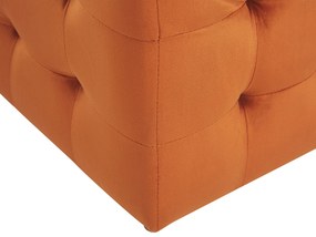 Sametový taburet s úložným prostorem oranžová MICHIGAN Beliani