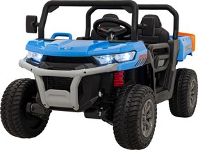 Ramiz Dětské auto Pick-Up Speed 900 modré + pohon 4x4 + pohyblivá korba + zavazadlový prostor + dálkové ovládání + lopatka + LED a zvuky