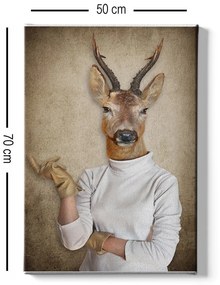 Obraz na plátně Deer portrait 50x70 cm