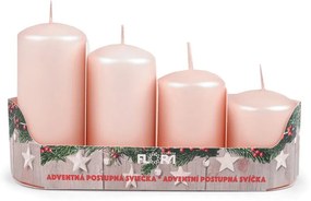 Adventní svíčky sestupné - 7 pudrová perleť