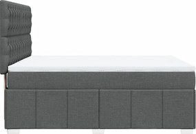 Box spring postel s matrací tmavě šedá 160x200 cm textil 3294027