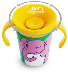 Munchkin - Juniorský hrneček WildLove 360° s oušky 177 ml Slon