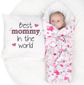 Klasická šněrovací zavinovačka New Baby šedá hvězdičky šedé