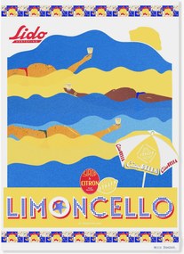 Plakát Hello Bonjour - En Vacances Limoncello