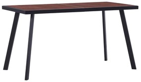 Jídelní stůl tmavé dřevo a černý 140 x 70 x 75 cm MDF,  281863 HangarStore.cz