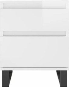 vidaXL Noční stolek 40 x 35 x 50 cm kompozitní dřevo [830688] Barva: bílá s vysokým leskem