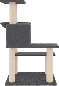 Škrabadlo pro kočky se sisalovými sloupky tmavě šedé 82,5 cm 172387