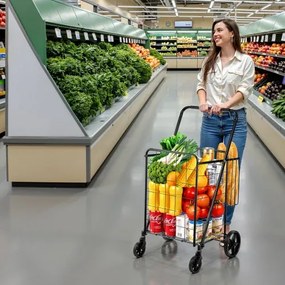 skládací nákupní vozík, Jumbo s dvojitými koši
